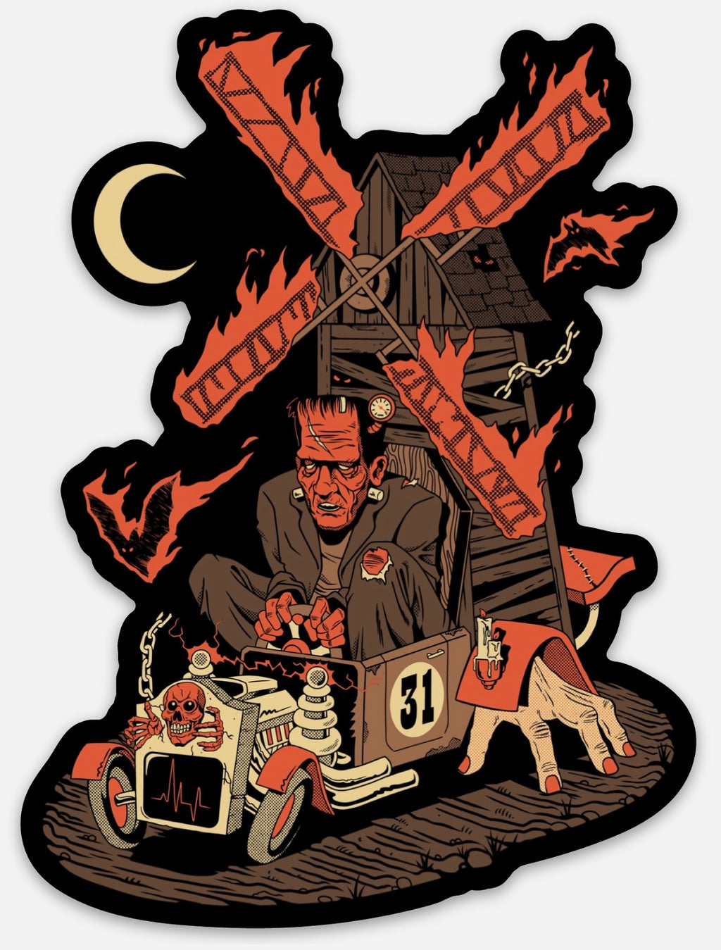 4" Vinyl Sticker - Frank Mobile – The Halloween Shirt Company